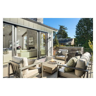 Points Drive Custom - Yarrow Point, WA - Farmhouse - Patio - Seattle ...