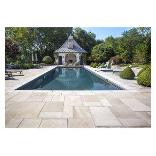 Pool Deck with Natural Stone from Unilock - Contemporary - Pool - Other ...