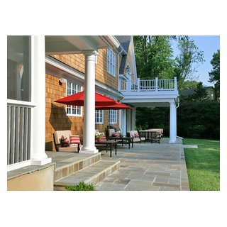 Potomac, MD Brick Ranch Home to Nantucket Style - Traditional - Patio ...