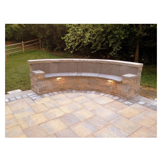 Raised Patio with Bench Seating - Traditional - Patio - Baltimore - by ...
