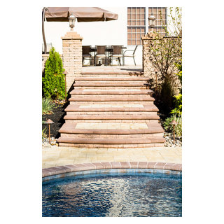 Raised Stone Bond Beam & Raised Spa Pool - Traditional - Patio - New ...