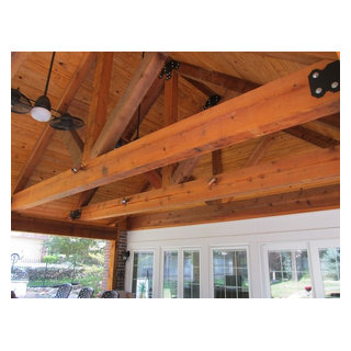 Red Brick Outdoor Kitchen - Traditional - Patio - Other - by Grill ...