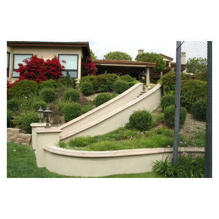 Retaining walls Spalling Repair - Mediterranean - Patio - Orange County ...