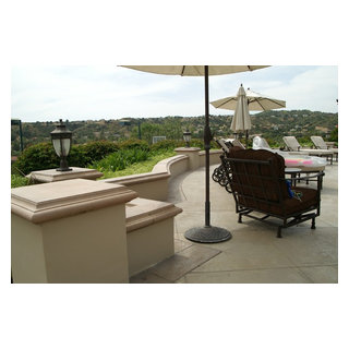 Retaining walls Spalling Repair - Mediterranean - Patio - Orange County ...