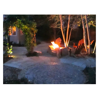 Rose Arbor with a Fire Pit Glow - Mediterranean - Patio - Denver - by ...