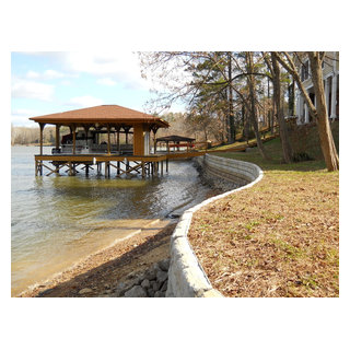 ross redi rock seawall and dock - Rustic - Patio - Austin - by User | Houzz