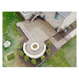 Round Fire Pit + Seating Area - Contemporary - Patio - Detroit - by GLC ...