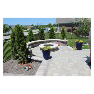 Round Fire Pit + Seating Area - Contemporary - Patio - Detroit - by GLC ...