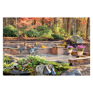 Semma Wall - Rustic - Patio - Philadelphia - by Techo-Bloc | Houzz