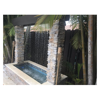 Sheer Descent Water Feature - Modern - Patio - Miami - by The Garden ...