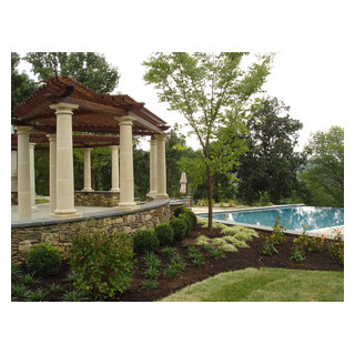 Side View of Patio + Pergola - Traditional - Patio - Philadelphia - by ...