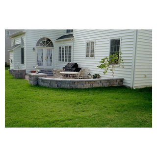 Sitting Walls and Pillars - Contemporary - Patio - Baltimore - by ...