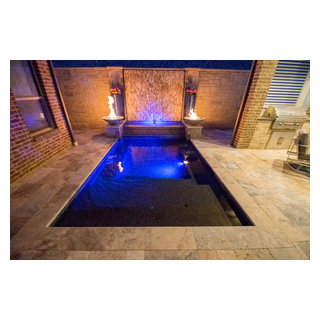 Small Modern Spool with Water Wall - Modern - Pool - Dallas - by Mike ...