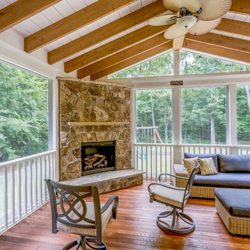 Covered Deck Fireplace - Photos & Ideas | Houzz