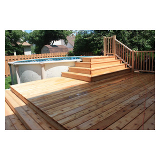 Spring 2012 Platform Deck to Aboveground Pool - Contemporary - Patio ...