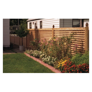 Square Lattice Fence - Traditional - Patio - New York - by Riverside ...