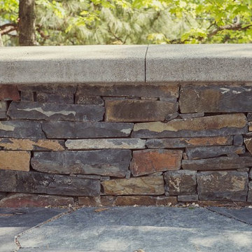 Seat Wall With Flagstone Cap - Photos & Ideas | Houzz
