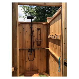 Standard Outdoor Shower Kit with Dark Shower head - Beach Style - Patio ...