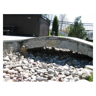 stone bridge over dry stream bed - Traditional - Patio - DC Metro - by ...