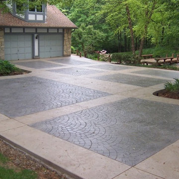 75 Beautiful Stamped Concrete Driveway Home Design Ideas & Designs ...