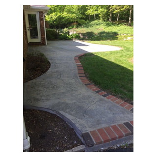 Sunset Hills, Missouri Stamped Concrete Patio with Brick Border - Patio ...