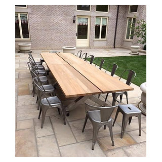 Teak and Stainless Steel Patio Table - Modern - Courtyard - Denver - by ...