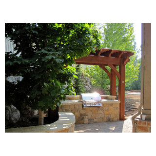 Timber Frame Barbecue Arbor - Traditional - Patio - Salt Lake City - by ...