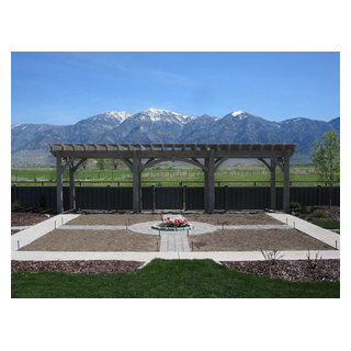 Timber Frame Trellis Garden Arbor Installed For Garden - Modern - Patio ...