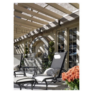 Travertine Pool Deck & Coping - Argento Silver - Traditional - Patio ...