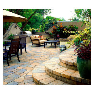Tumbled Paving Stone Patio - Mediterranean - Patio - Los Angeles - by ...