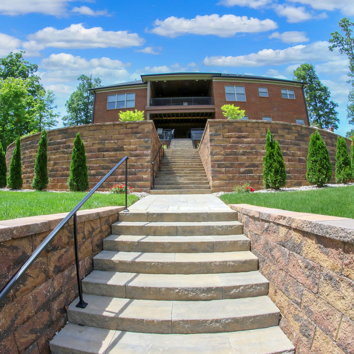 Two Tier Retaining Wall - Photos & Ideas | Houzz