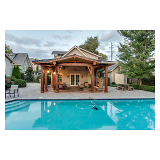 Vanderbilt / West End Covered Patio / Pool House - Rustic - Patio ...