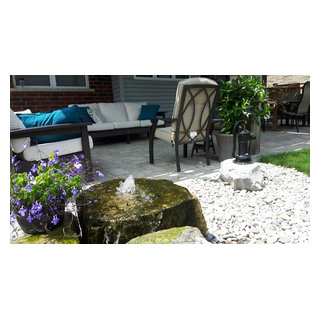 Water Feature with Underground Cistern - Craftsman - Patio - Toronto ...