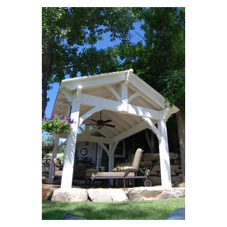 White Finish Timber Frame Shade Structures - Victorien - Terrasse et ...