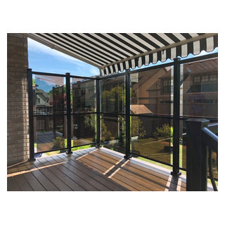 Windbreak - Privacy Railing Glass - Modern - Patio - Toronto - by Craft ...