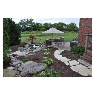 Yorkville - Outcropping Steps and Pond with Waterfall - Traditional ...