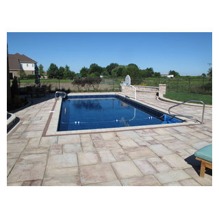 16 x 36 Rectangle with Automatic Pool Cover - Traditional - Pool ...