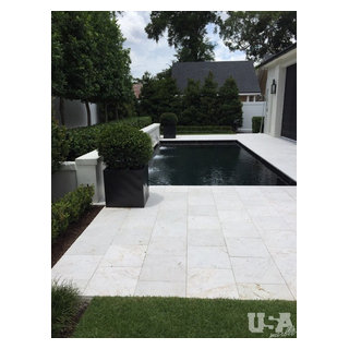 16x16 Sand Blast Pearl Marble Pavers - Modern - Pool - Orlando - by USA ...
