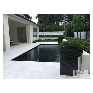 16x16 Sand Blast Pearl Marble Pavers - Modern - Pool - Orlando - by USA ...
