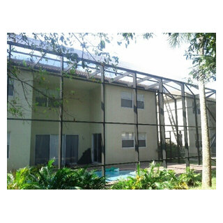 2-Story Screen Pool Enclosure West Palm Beach, Florida - Tropical ...