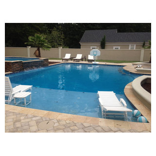 25 X 45 GUNITE POOL W SPILL OVER SPA - Traditional - Pool - Other - by ...