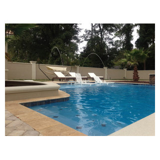 25 X 45 GUNITE POOL W SPILL OVER SPA - Traditional - Pool - Other - by ...