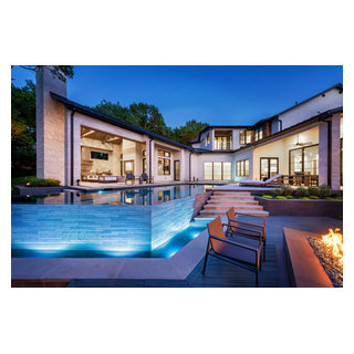 3 Oaks Modern Infinity Edge Pool & Spa - Contemporary - Pool - Dallas ...
