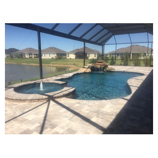 382 - Custom Pool with a Beautiful Deck, Spa and Water Features ...