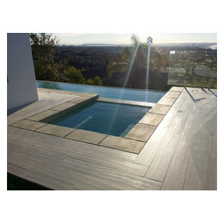 60' Negative Infinity Edge Lap Pool - Pools & Hot Tubs - Los Angeles ...
