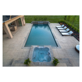 A Multi-season Entertaining Backyard - Contemporary - Swimming Pool ...