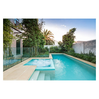 Albert Park Infinity Lap Pool and Spa - Contemporary - Pool - Melbourne ...