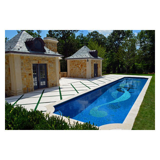 Alpine NJ - Luxury Inground Pool Design W/ Glass Tile - Traditional ...