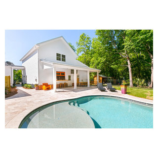 Aquaduct Street Custom Pool House - Contemporáneo - Piscina ...