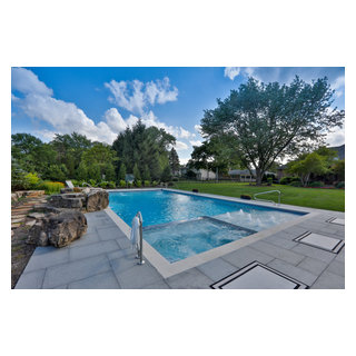 Arlington Heights, IL Swimming Pool and Hot Tub with Jump Rock ...